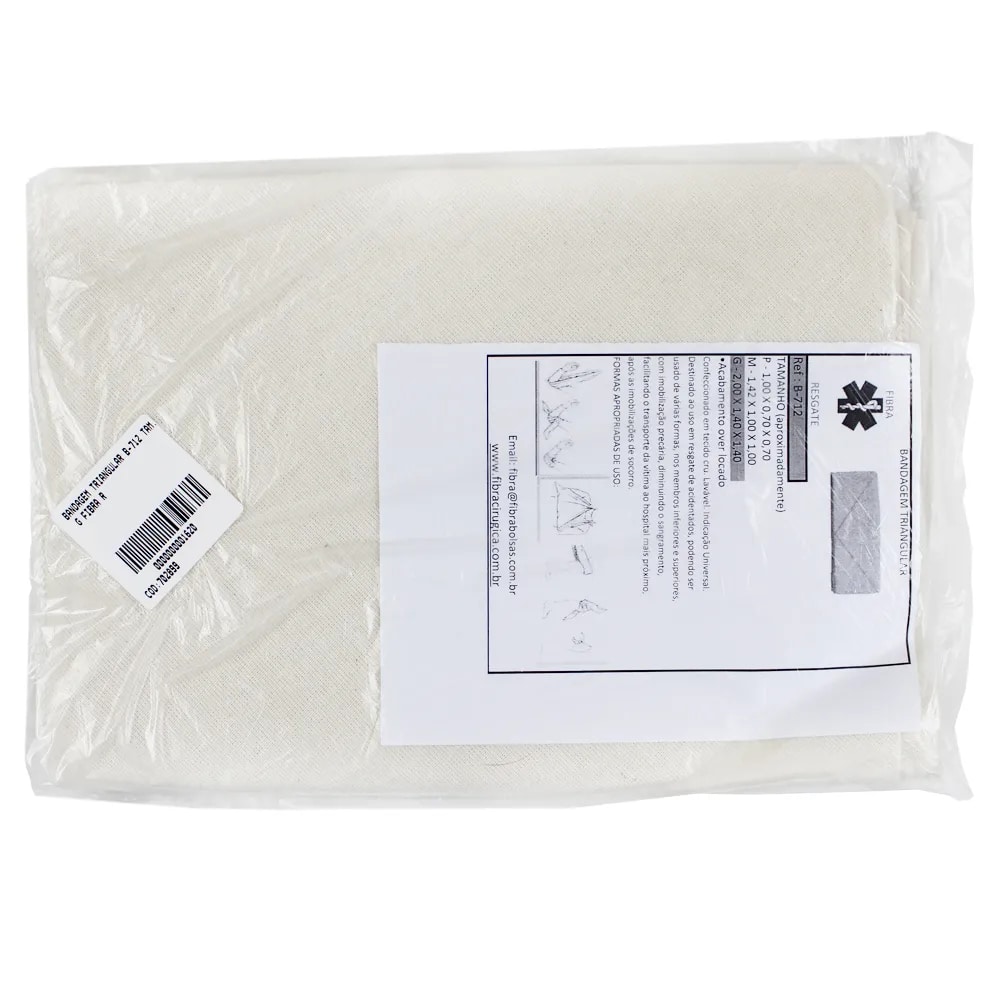 BANDAGEM TRIANGULAR FIBRA RESGATE B-712 TAM. M - Fibra Bolsas